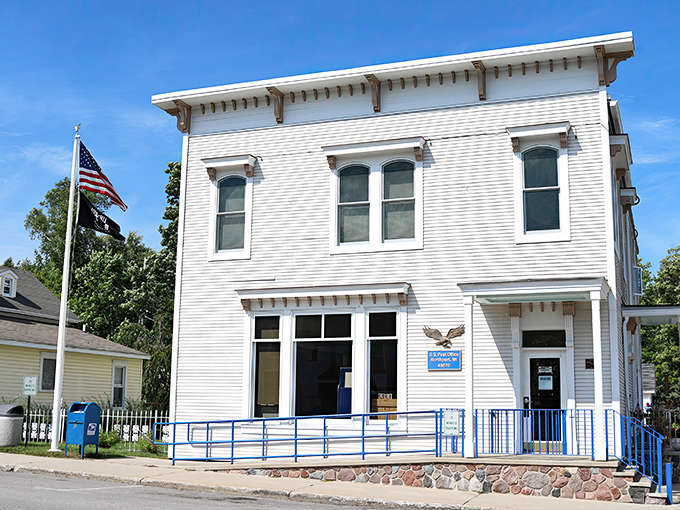 Even the Northport Post Office looks charming, because apparently this town can't help but make everything picturesque and photogenic.
