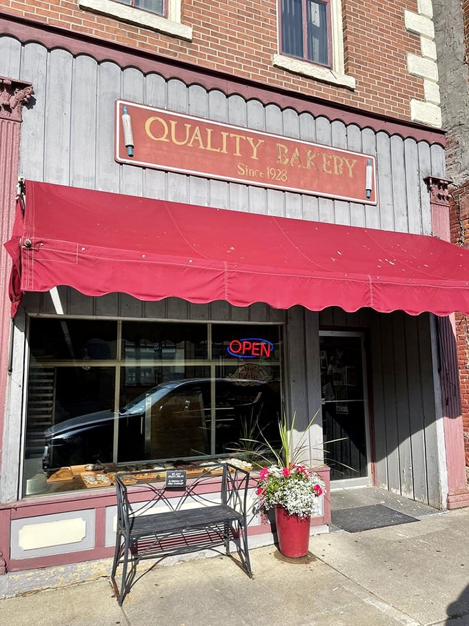 Quality Bakery's modest exterior belies the extraordinary treats inside, its classic sign a landmark for those in the know.