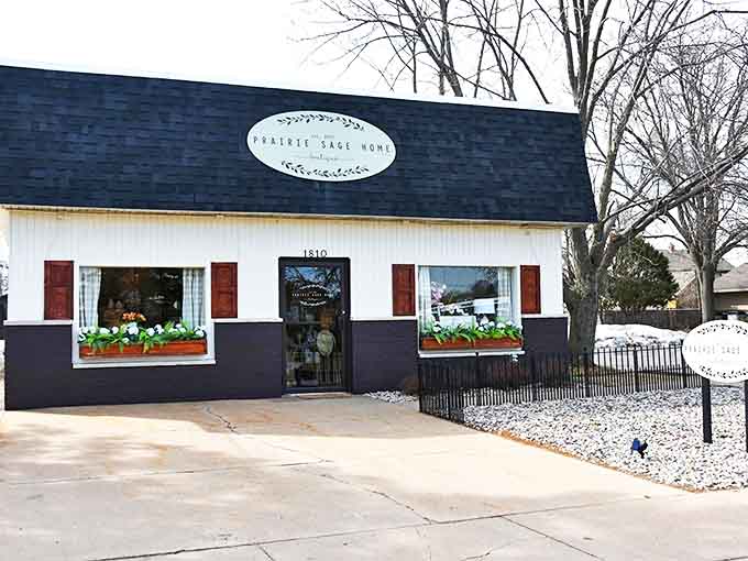 Prairie Sage Home's cottage exterior hints at the curated home decor within, where tasteful selections help transform houses into homes with style.