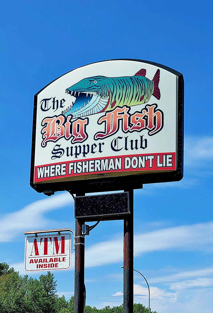 "Where Fishermen Don't Lie" proclaims the iconic sign, promising authentic experiences and tall tales in equal measure at this beloved establishment.