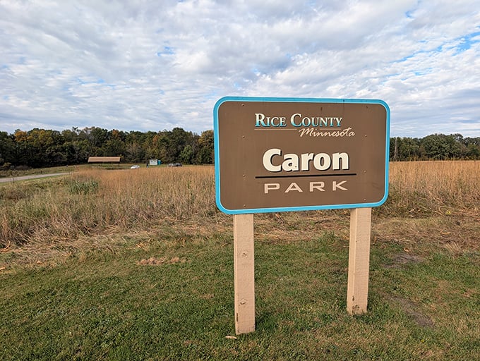 The welcoming sign promises adventure just beyond &ndash; your invitation to Minnesota's most enchanting woodland escape.