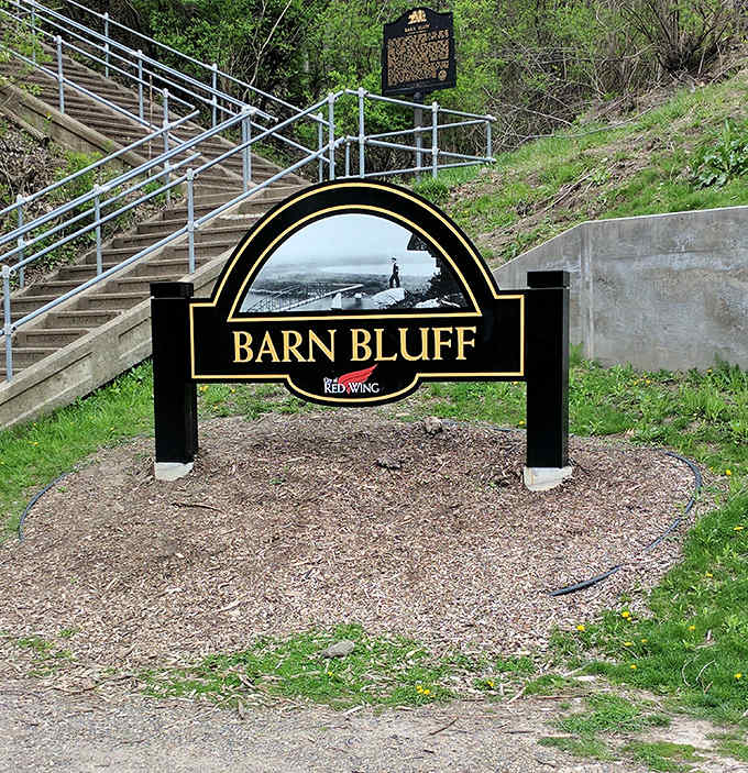 This isn't just a sign—it's an invitation to explore one of Minnesota's most beloved natural landmarks, where history and scenery converge.