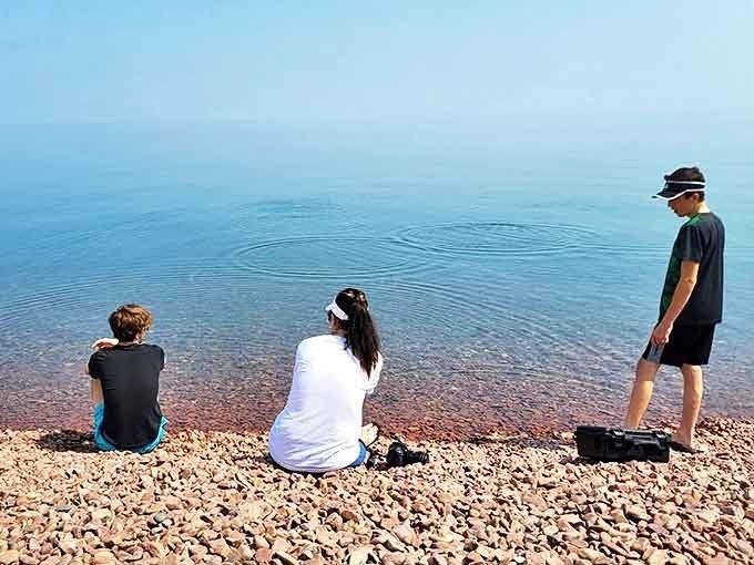 Families discover the simple joy of sitting by the water's edge, listening to nature's own symphony.