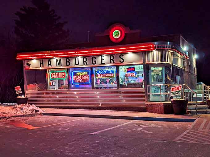 When those neon lights glow at night, they're like a beacon guiding hungry souls to their delicious destination.
