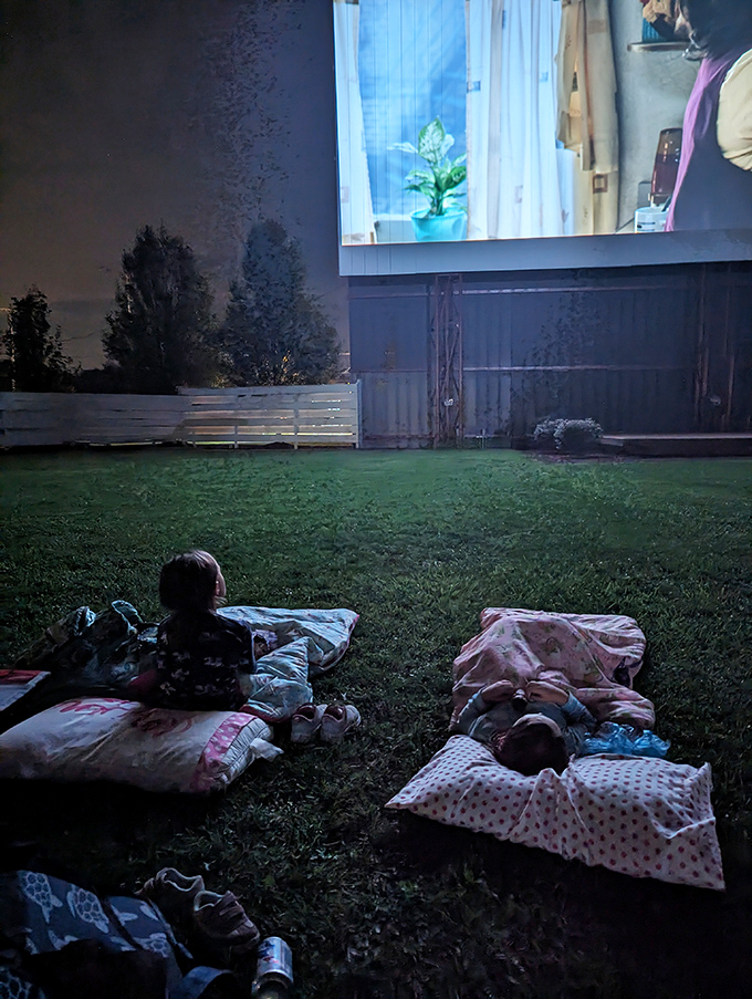 The true VIP experience &ndash; blankets and pillows on grass create front-row seats under the stars for the ultimate outdoor cinema adventure.