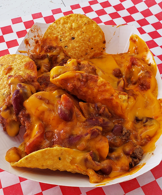 The nachos arrive like a beautiful mess of Midwest meets Southwest&mdash;tortilla chips buried under an avalanche of chili, cheese, and zero pretension.