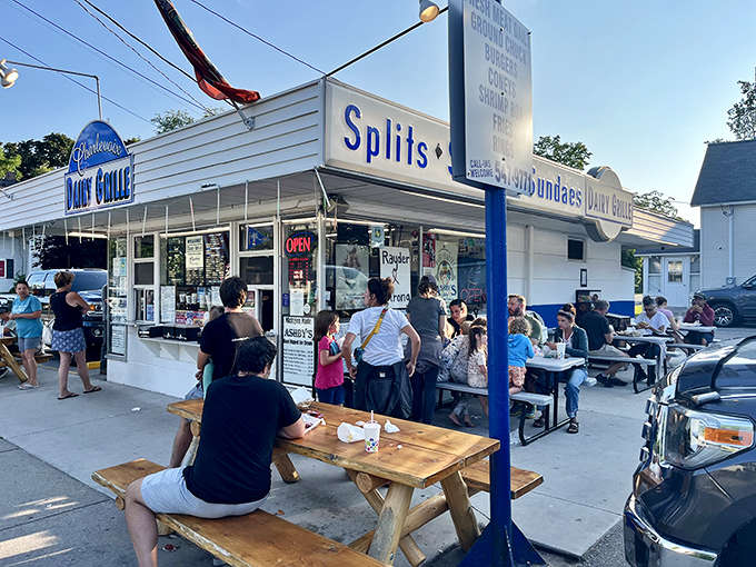 The line forms to the right, the anticipation builds, and another evening of memory-making begins at Charlevoix's sweet spot.