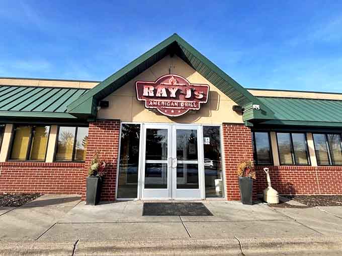 The Ray J's sign stands as a beacon for wing enthusiasts and comfort food seekers throughout the Twin Cities area.