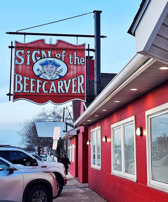The iconic Sign of the Beefcarver sign promises exactly what you'll get &ndash; expertly carved beef and memories made around good food.