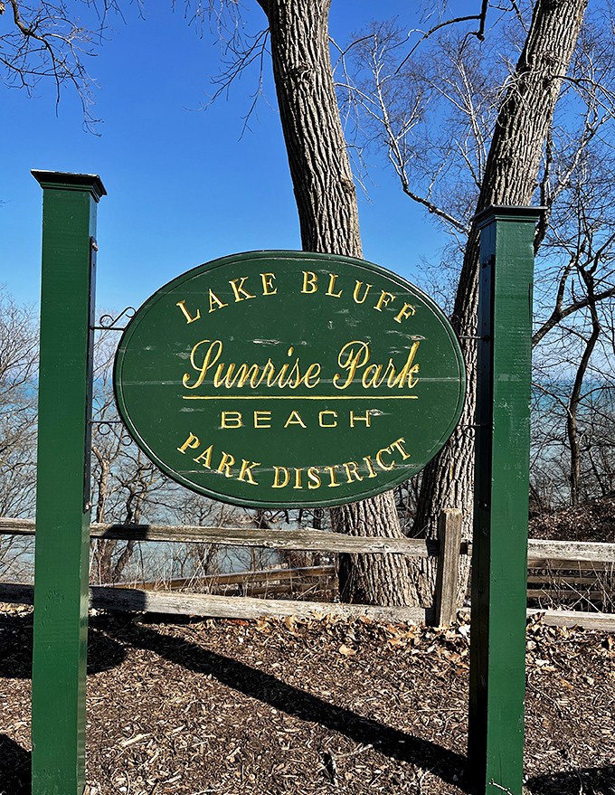 The iconic green and gold sign welcomes visitors to their Lake Michigan escape, promising memories that will last long after the sand is shaken from beach towels.