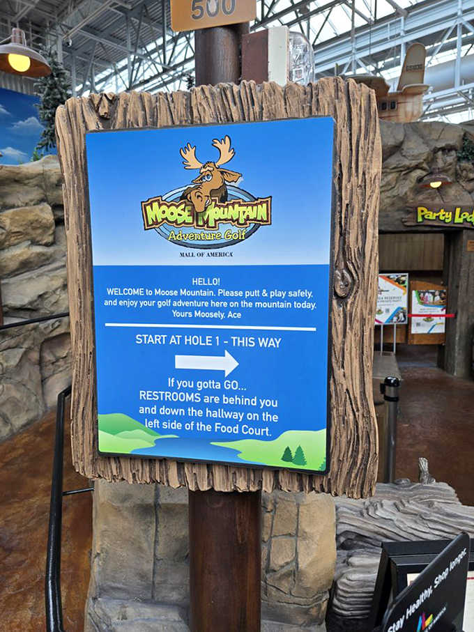 The welcome sign sets expectations with gentle humor &ndash; "Yours Moosely, Ace" suggests even the wildlife has embraced dad-joke territory.