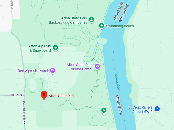 16. afton state park map