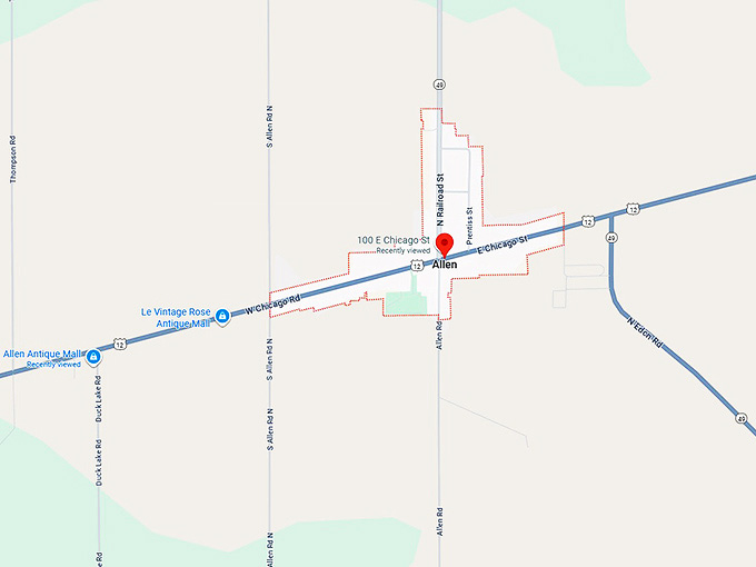 16. allen, michigan map