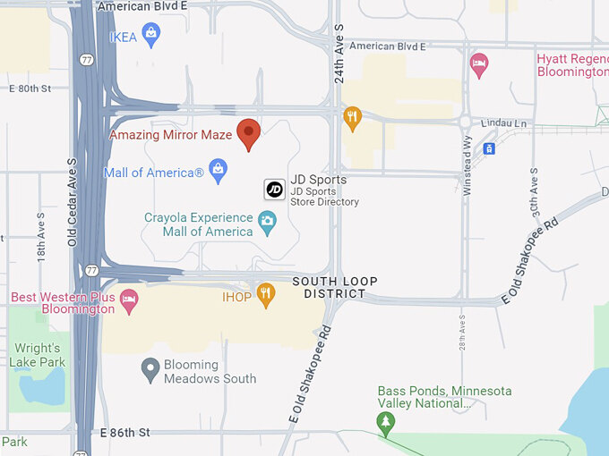 16. amazing mirror maze 10 map