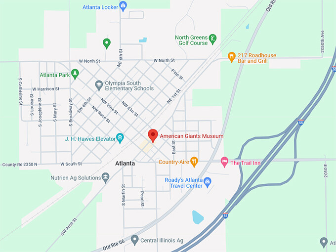 16. american giants museum 10 map