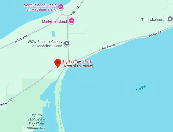 16. big bay town park [town of la pointe] map