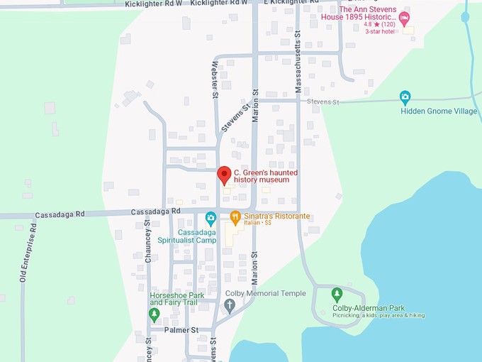 16. c green&rsquo;s haunted history museum map