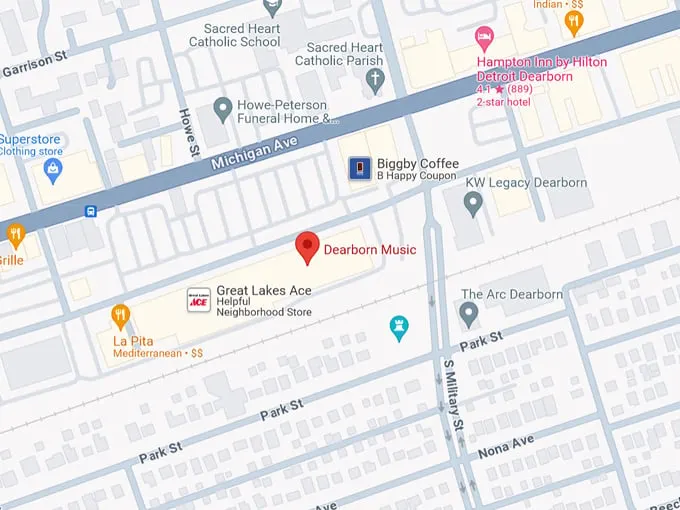 16. dearborn music map