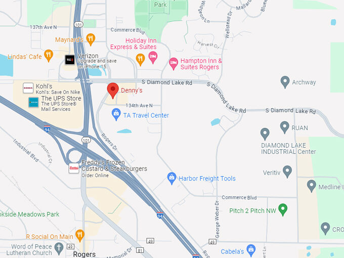 16. dennys diner 10 map