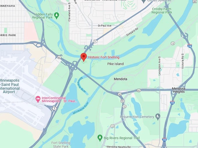 16. fort snelling 10 map