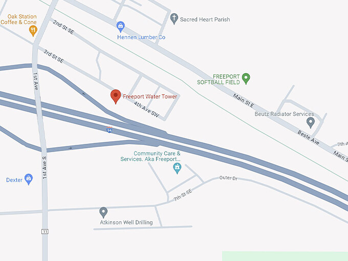 16. freeport water tower 10 map