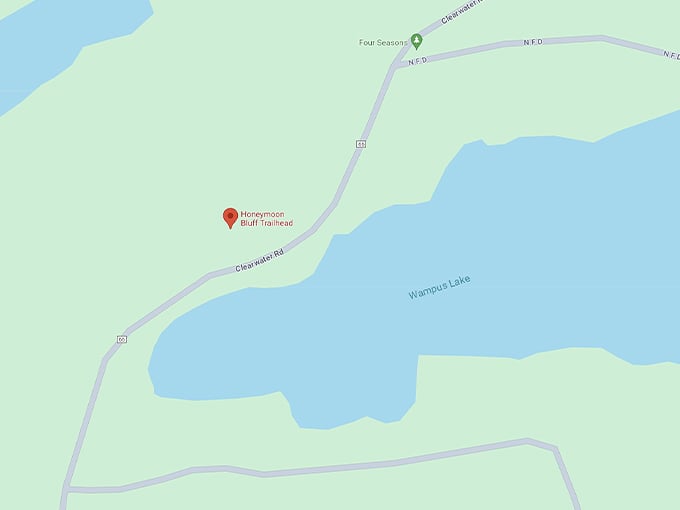 16. honeymoon bluff trail 10 map