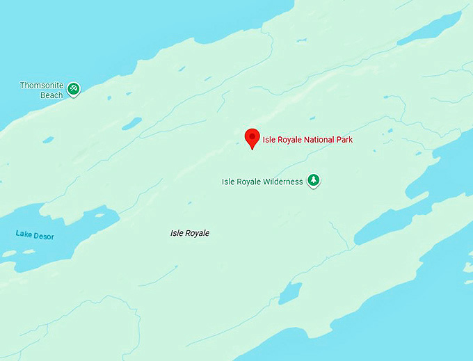 16. isle royale national park map