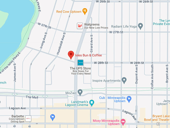 16. isles bun coffee 10 map