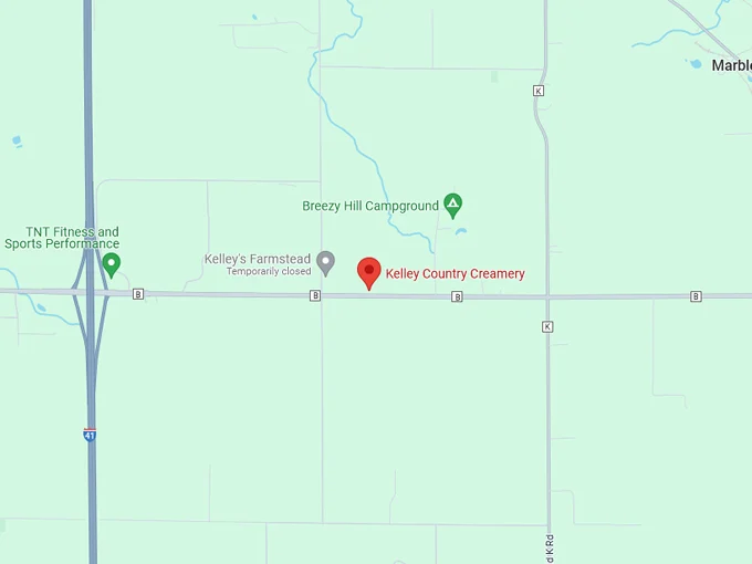 16. kelley country creamery map