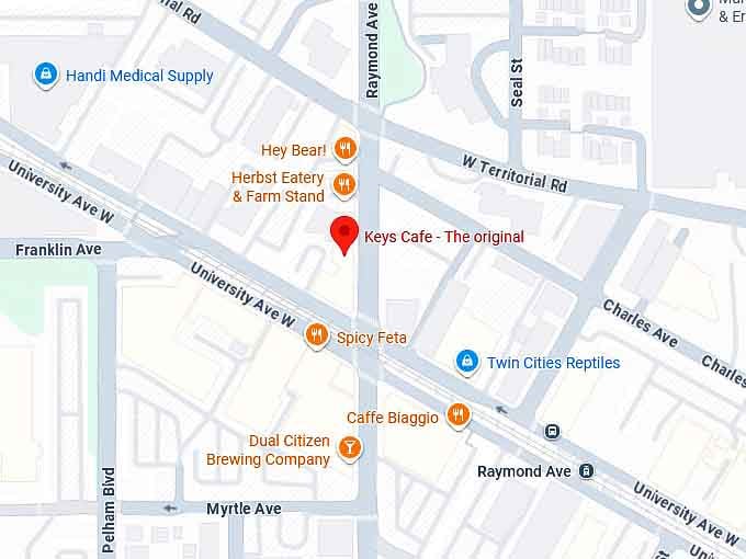 16. keys cafe the original (st paul) map