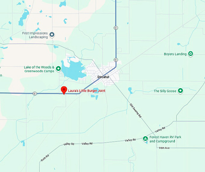 16. laura’s little burger joint map