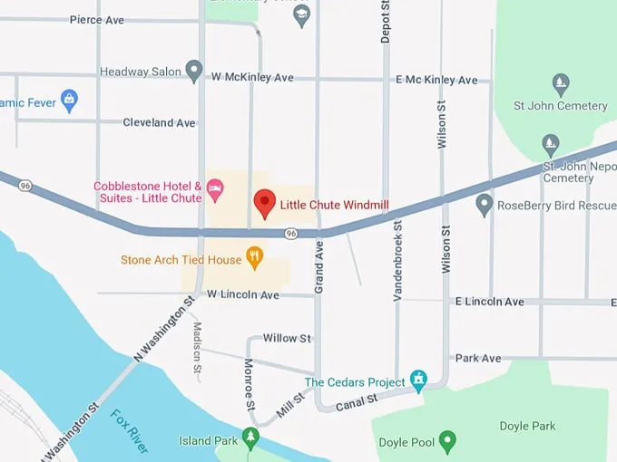 16. little chute windmill inc (little chute) map