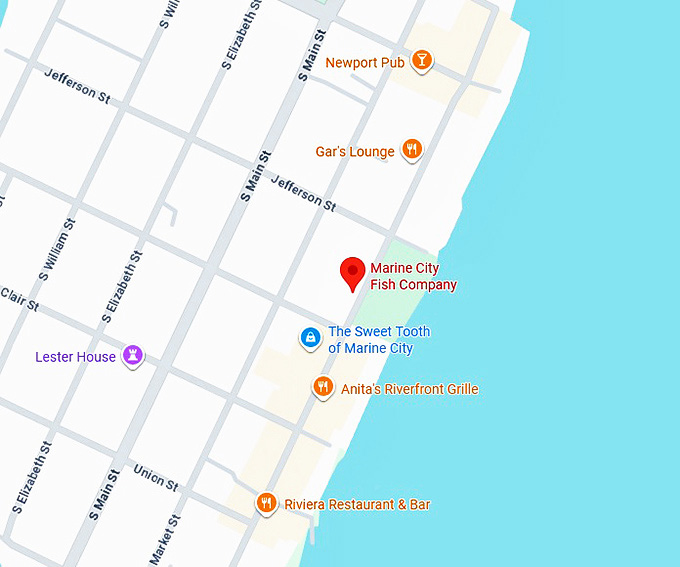 16. marine city fish company map