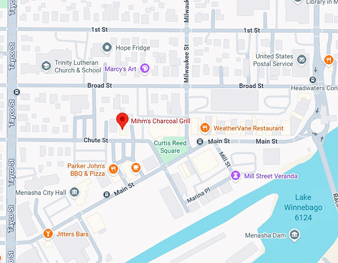 16. mihm's charcoal grill map