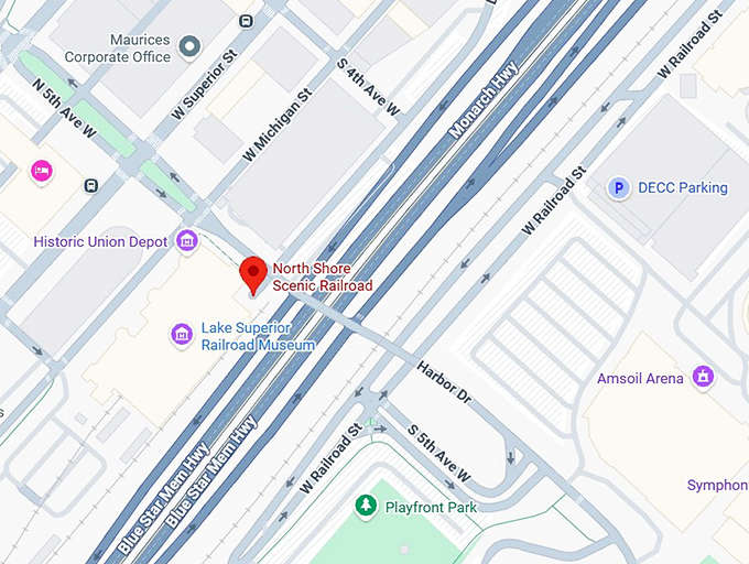 16. north shore scenic railroad map