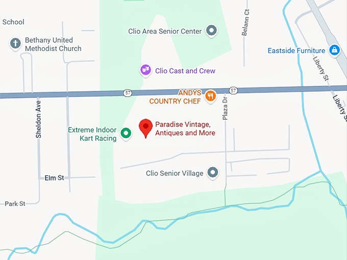 16. paradise vintage, antiques and more map
