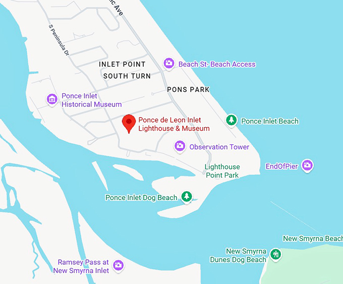 16. ponce inlet lighthouse map