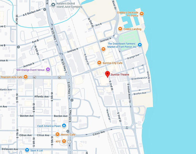 16. sunrise theatre (fort pierce) map