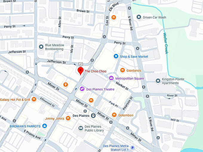 16. the choo choo (des plaines) map