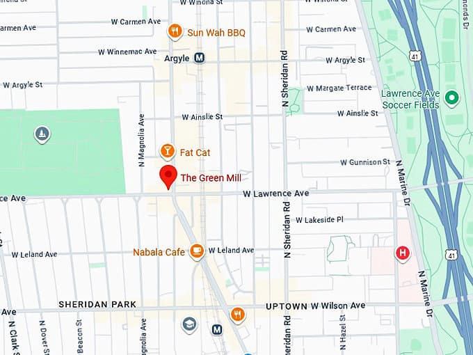 16. the green mill map