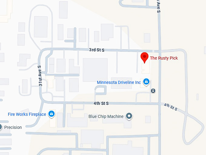 16. the rusty pick map