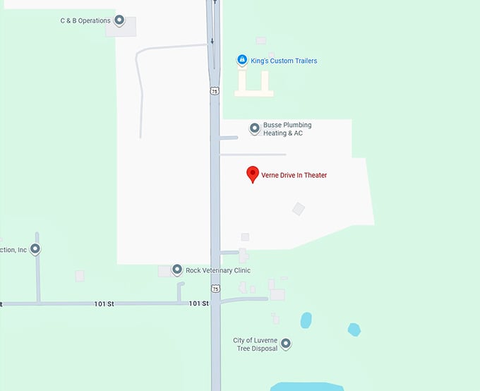 16. verne drive in theater map