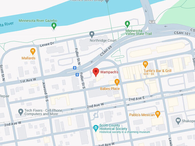 16. wampachs restaurant 10 map