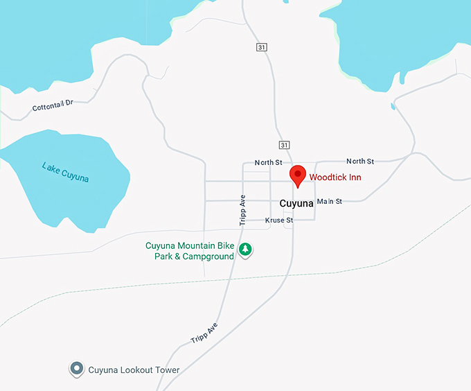 16. woodtick inn map