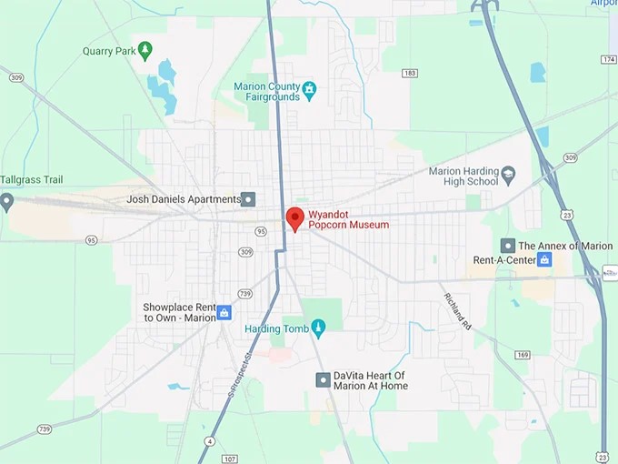 16. wyandot popcorn museum 10 map