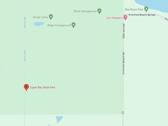 16. zippel bay state park 10 map