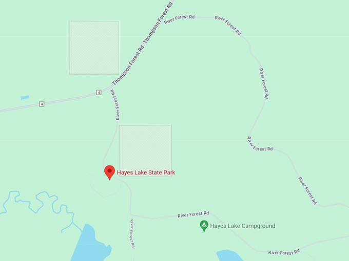 16. hayes lake state park 10 map