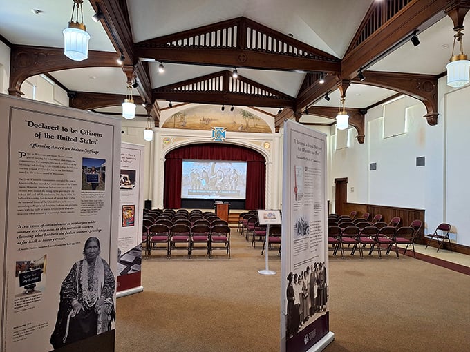 Inside the castle's grand hall, history comes alive through exhibits that transform the past from dusty textbooks into captivating stories.
