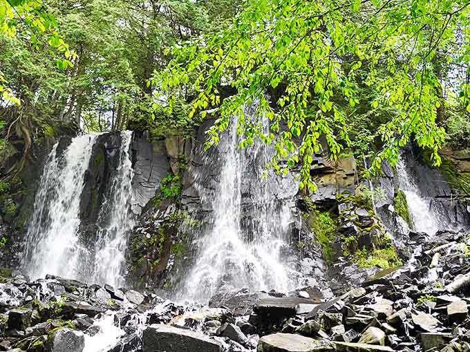 Bridal Veil Falls delivers on its poetic name, water cascading in delicate sheets that shimmer with an almost deliberate artistry.