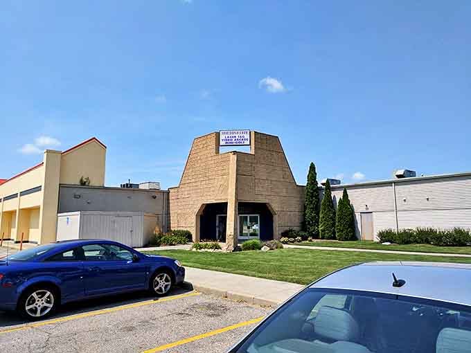 The unassuming exterior gives no hints of the glowing wonderland inside &ndash; like finding a portal to another dimension in a strip mall.